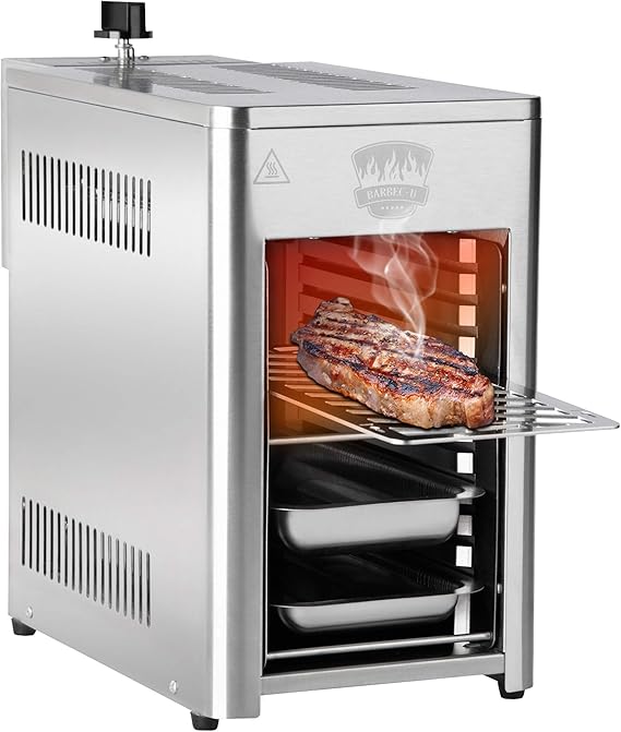 BARBEC-U Efficient Barbecue 200 to 800 Degrees, Stainless Steel and Ten ...