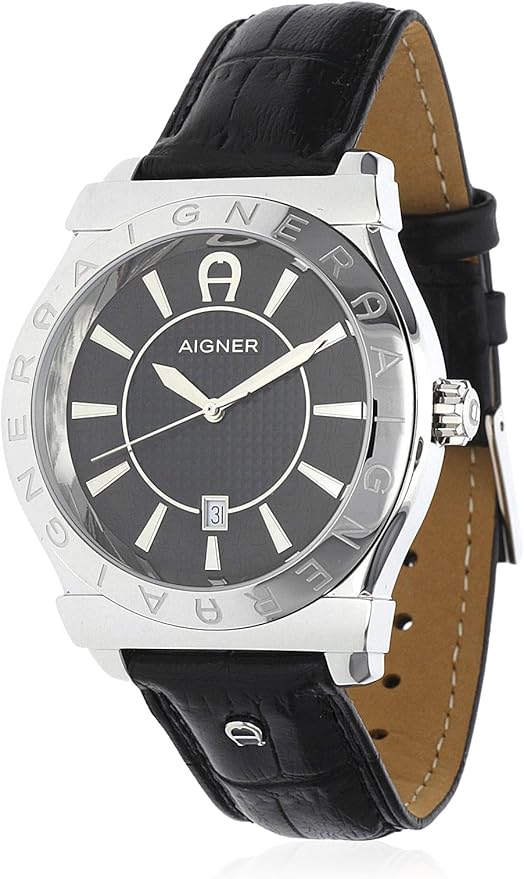 Aigner Bolzano Men's White Dial Leather Band Watch - A24116: Buy Online ...