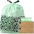 Amazon.com: Cleanomic Compostable* 13 Gallon Trash Bags with Drawstring ...