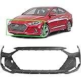 Amazon.com: MBI AUTO - Primered, Front Bumper Cover Fascia for 2016 ...
