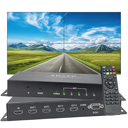 4K ICUIXAIN Video Wall Controller 2x2 4K@30Hz 1x2, 2x1, 1x3, 3x1, 1x4 ...