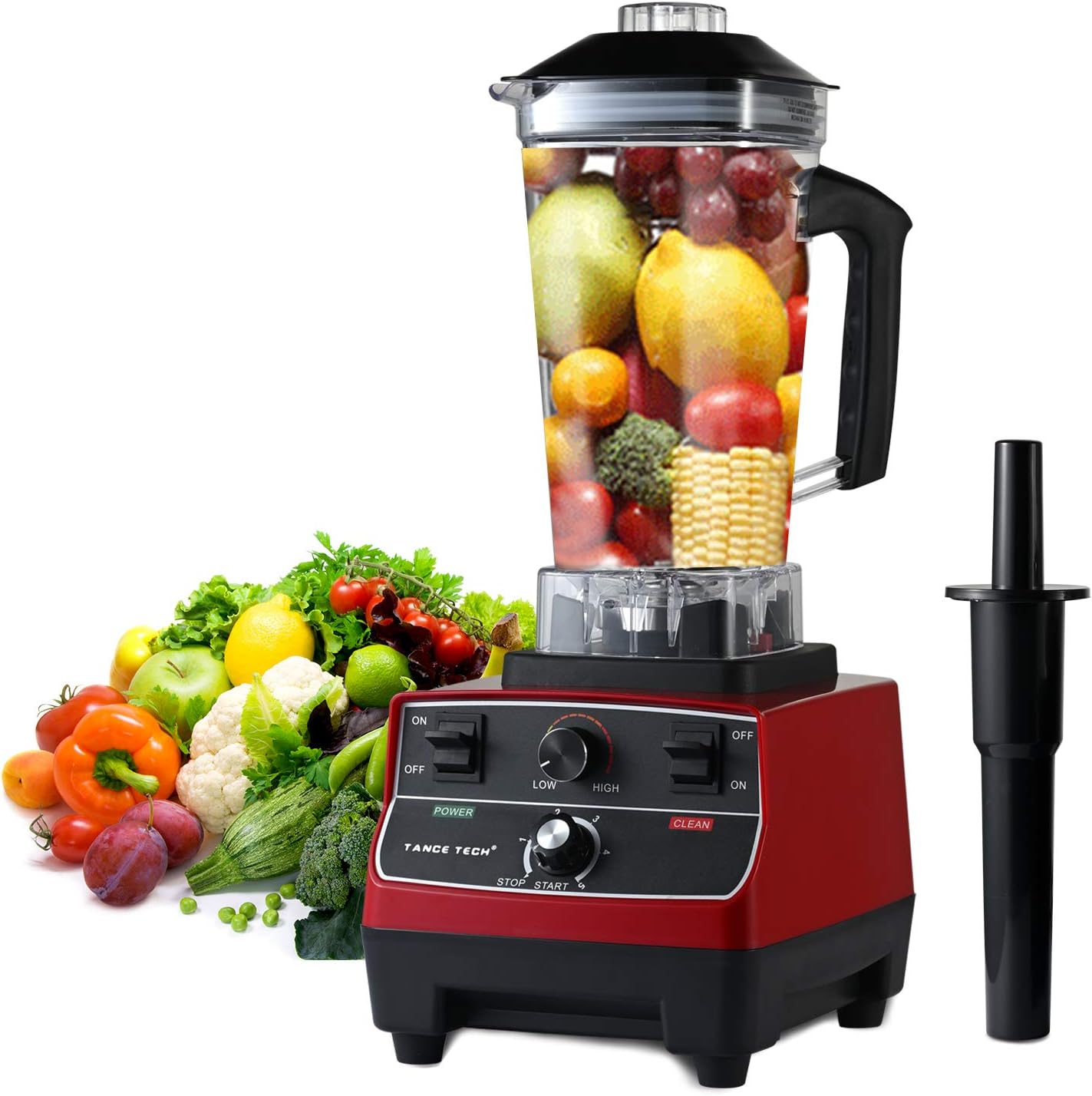 Tance Tech Professional Countertop Blender for Kitchen - 2200-Watt Home ...
