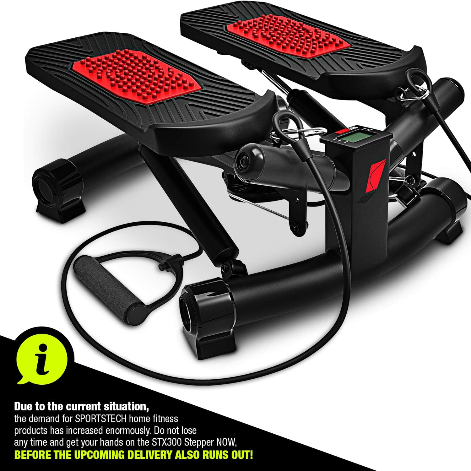 Sportstech 2in1 Twister Stepper with Power Ropes - STX300 Swing Stepper ...