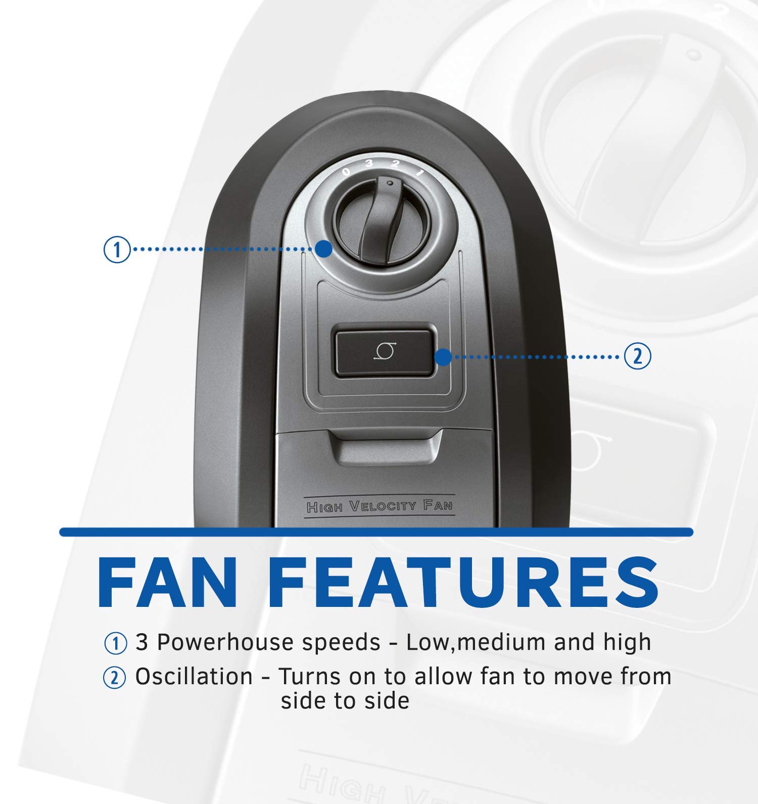 Mua Lasko Oscillating High Velocity Fan, 3 Speeds, Handle, for bedroom ...