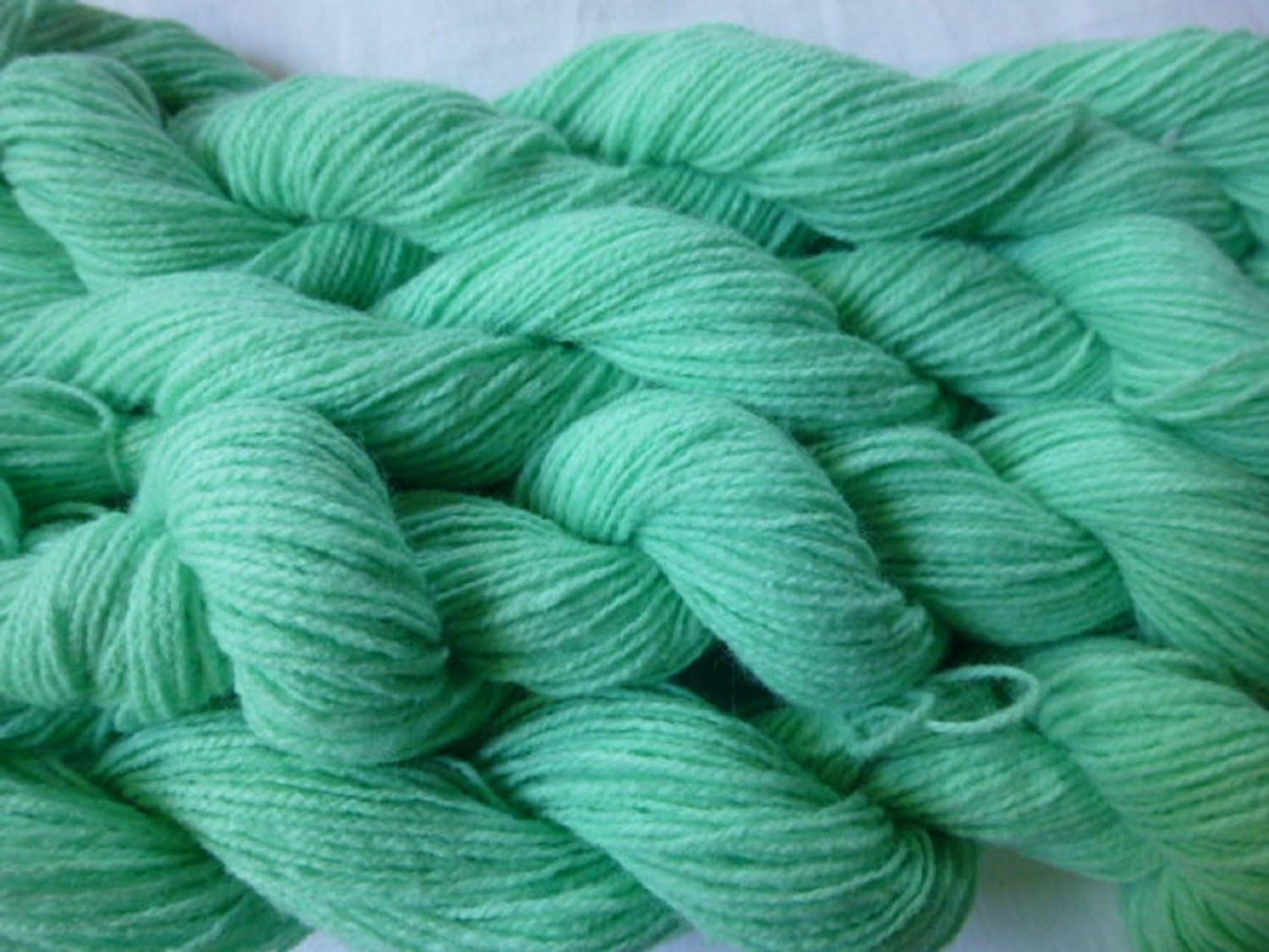 Amazon.com: Pastel Green Wool Blend Fingering Weight Knitting Yarn