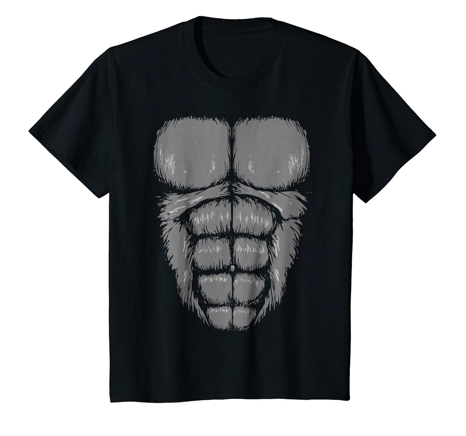 Gorilla Chest Muscles Abs Costume Shirt Halloween Easy Gift-4LVS