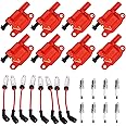 Amazon.com: ENA Set of 8 Energy Ignition Coil and with 7mm Red Wire Set with 8 Platinum Spark ...