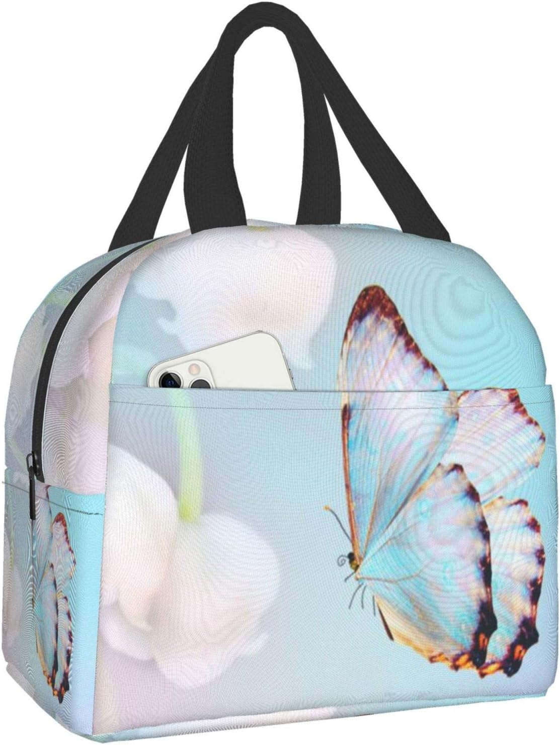PrelerDIY Butterfly Lunch Box - Insulated Lunch Bags for Women/Men Pink ...