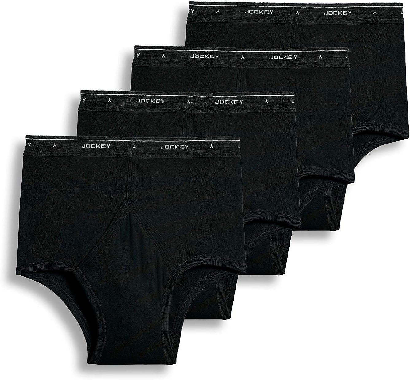 Buy Jockey Men's Cotton Full-Rise Brief 4-Pack Black 40 at Amazon.in