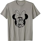 Amazon.com: Disney Minnie Mouse Father's Day Best Dad Ever Bow T-Shirt ...