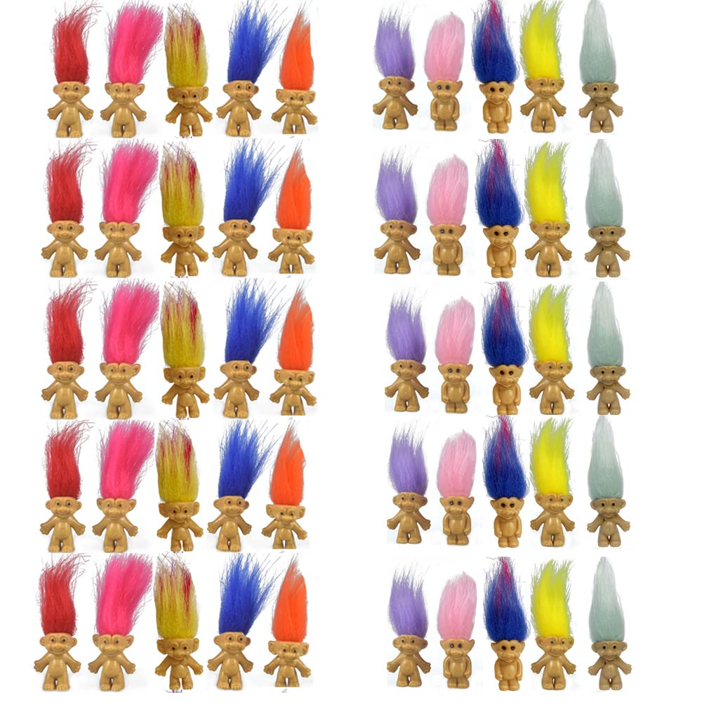 Mua 50PCS Lucky Mini Troll Dolls, Mini Action Figures PVC Vintage 1.2 ...