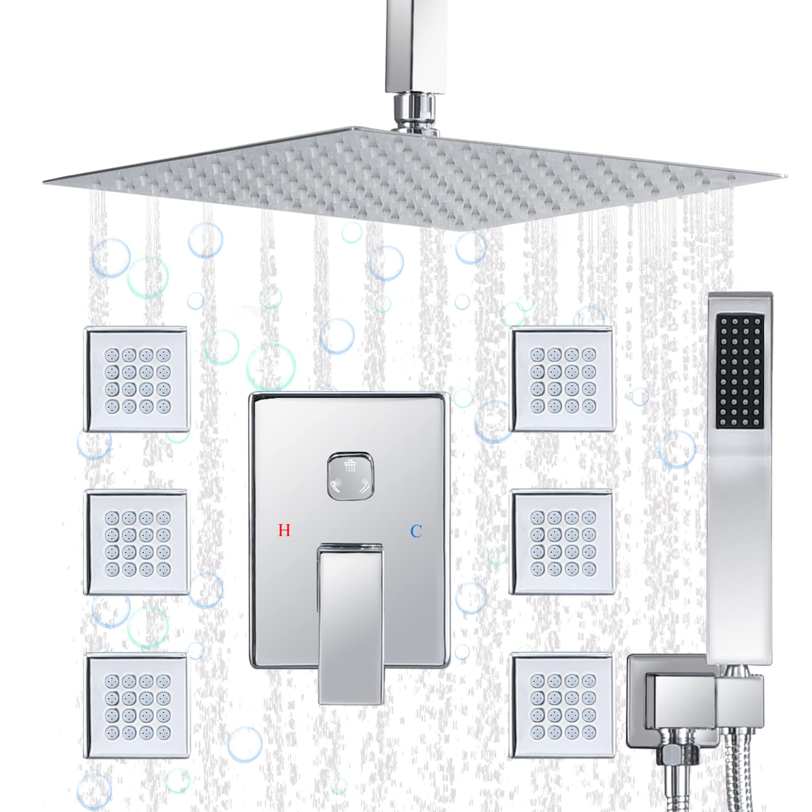 Mua JetsBath Full Body Shower System with Body Shower Spray Jets, 12 ...