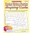 Amazon.com: Cursive Writing Practice: Inspiring Quotes: Reproducible ...
