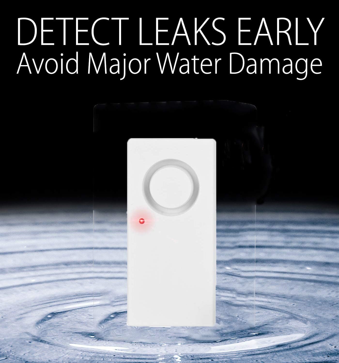 Water Leak Detector – 2 Pack Water Leakage Sensor Alarm Overflow ...