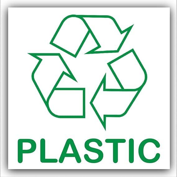 Etichetta adesiva per raccolta differenziate della plastica, con logo ...