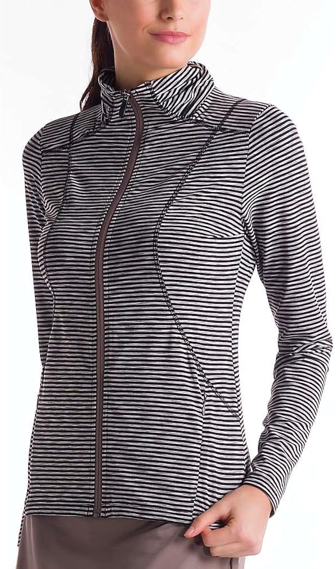 LOLË Essential Women's 2-Layer Jacket-Black black Black Stripe Size:FR ...