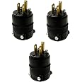 Leviton 515PR® 15 Amp 125 Voltios, Clavija de goma de hoja recta, NEMA ...