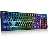 Amazon.com: KrBn Mechanical Keyboard PC Gaming Muticolor Full Size ...