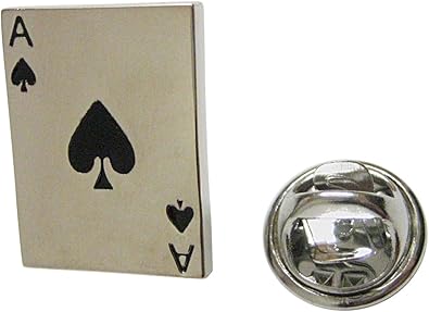 Amazon.com: Shiny Ace of Spades Lapel Pin: Jewelry