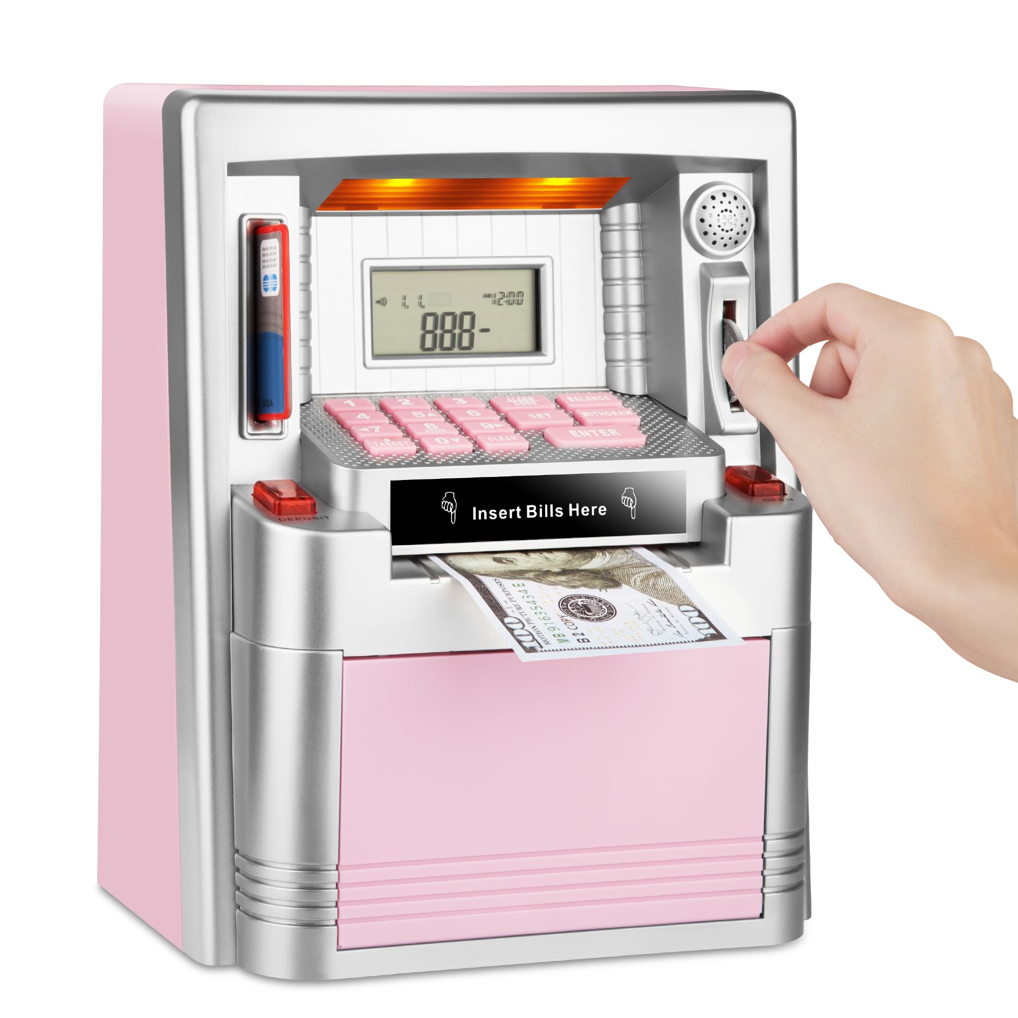 Mua 2024 Upgraded ATM Piggy Bank for Kids,Real Money Counting, Debit ...