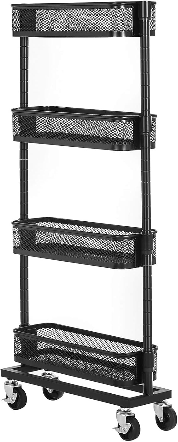 SONGMICS Slide-Out Trolley, Household Trolley for Small Spaces ...