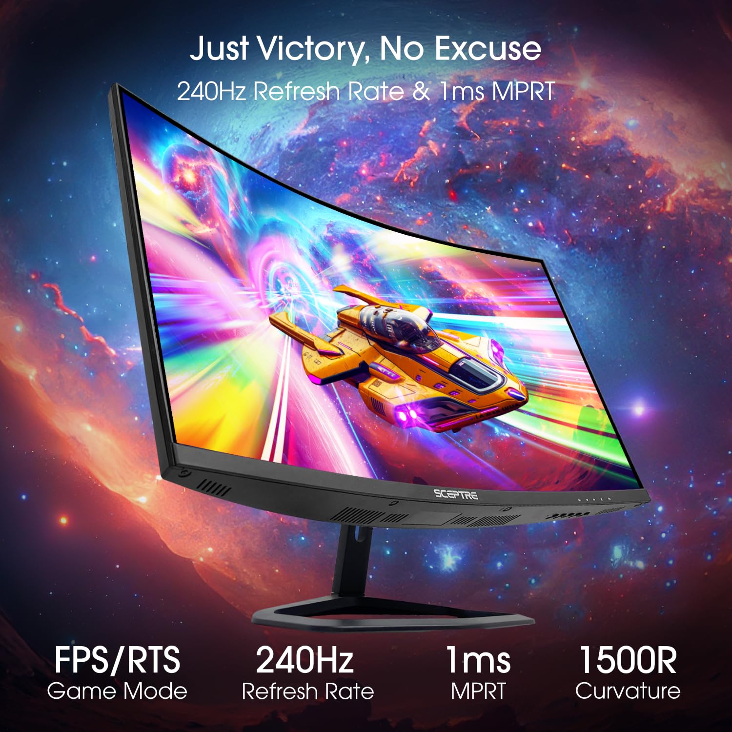 Mua Sceptre 27-inch Curved Gaming Monitor up to 240Hz DisplayPort HDMI 1ms 99% sRGB Build-in ...