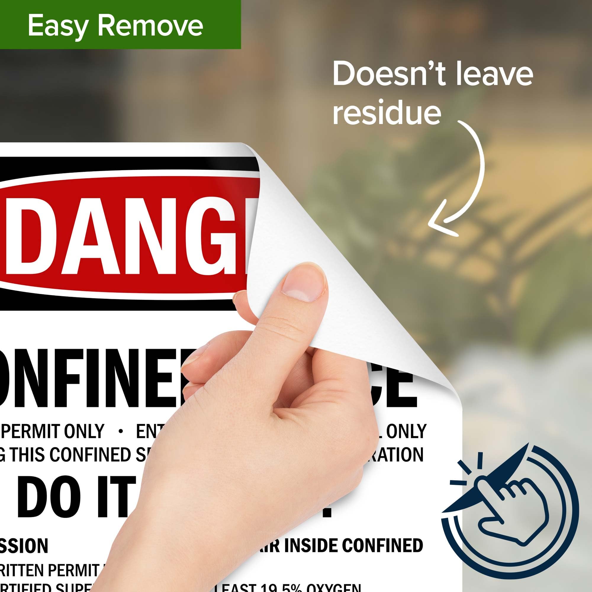 Danger Confined Space Enter By Permit Only Entry By Trained Personnel ...