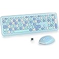 Amazon.com: iRoboosta Blue Colorful Wireless Keyboard and Mouse Combo ...