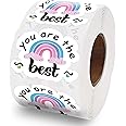 Amazon.com : Calyders You are The Best Thank You Stickers, Cute Rainbow ...