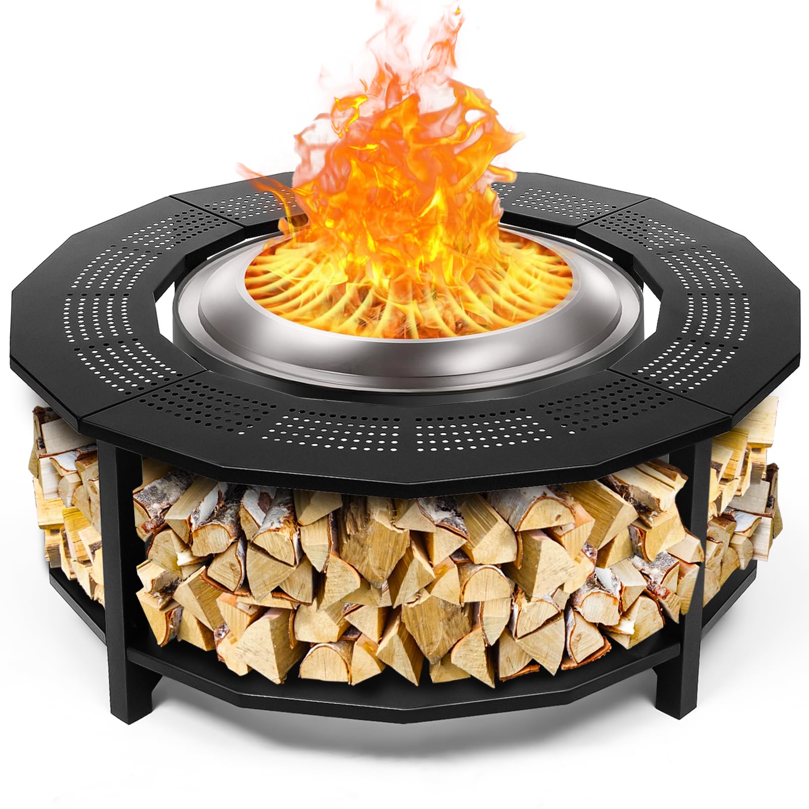 AGEDNE 47.8" Fire Pit Surround Tabletop for Solo Stove Yukon, Bonfire ...