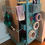 Amazon.com : Recollections Gramercy Cart, Teal – 3 Tier Rolling Cart ...