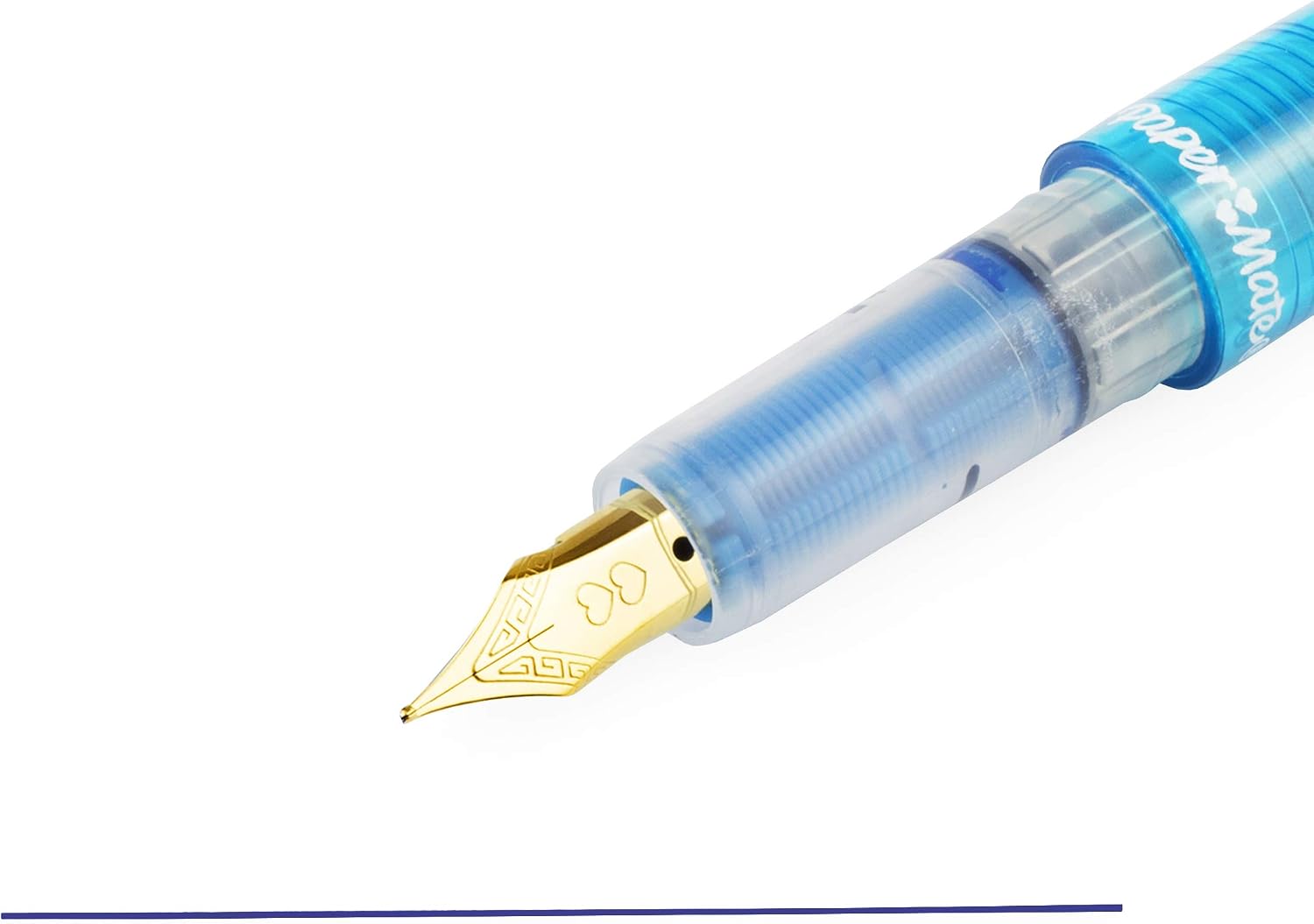 Paper Mate Mini Compact Fountain Pen – Fine Nib – Blue Ink – Blue ...