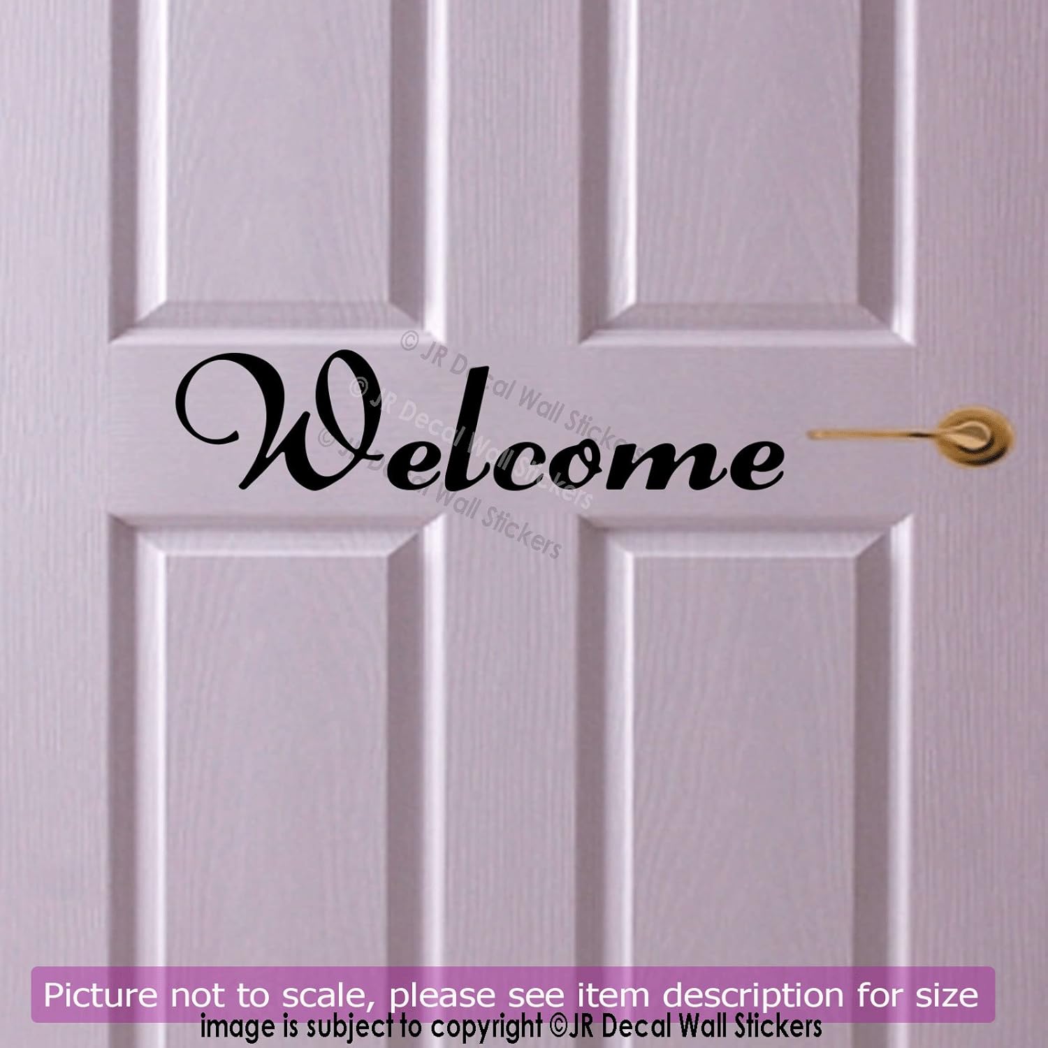 Welcome front door Home Shop Office Greeting Quote Wall Sticker vinyl ...