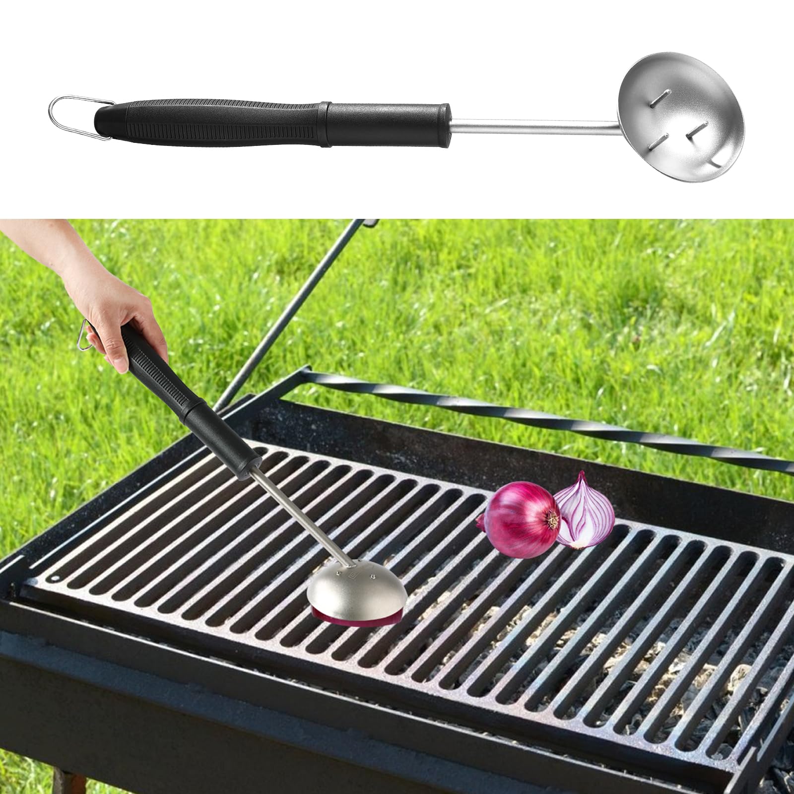 Onion Holder, Onion Grill Cleaner Tool, Potato Holder, Grill Brush ...
