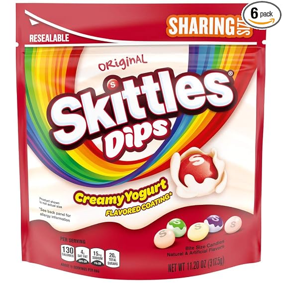 Skittles Original Yogurt Dips Candy, Share Size Bag | Fig App