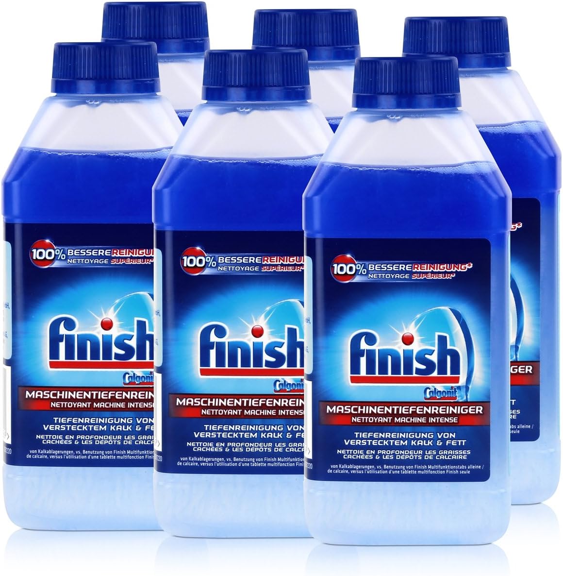Finish Maschinenpfleger Regular Spülmaschinenreiniger Anti Kalk und Fett 6er Sparpack (6 x 250ml ...
