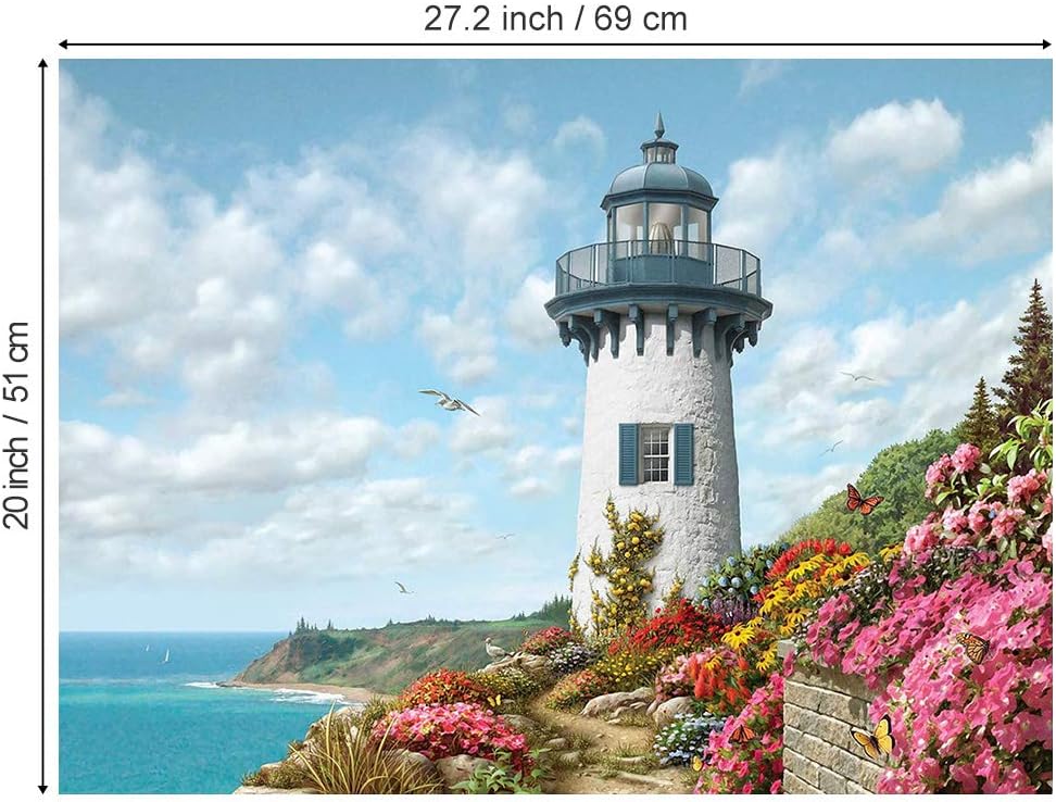 GuDoQi Harbor Lighthouse High Difficult Puzzles Lanscape 1000 Pieces ...