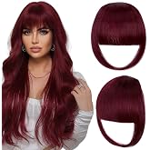 Amazon.com : VAVANGA French Hair Bangs Clip on - Silver Grey Long Wispy ...