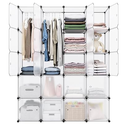 Buy LANGRIA 20-Cube DIY Modular Cubby Shelving Storage Organizer Extra ...