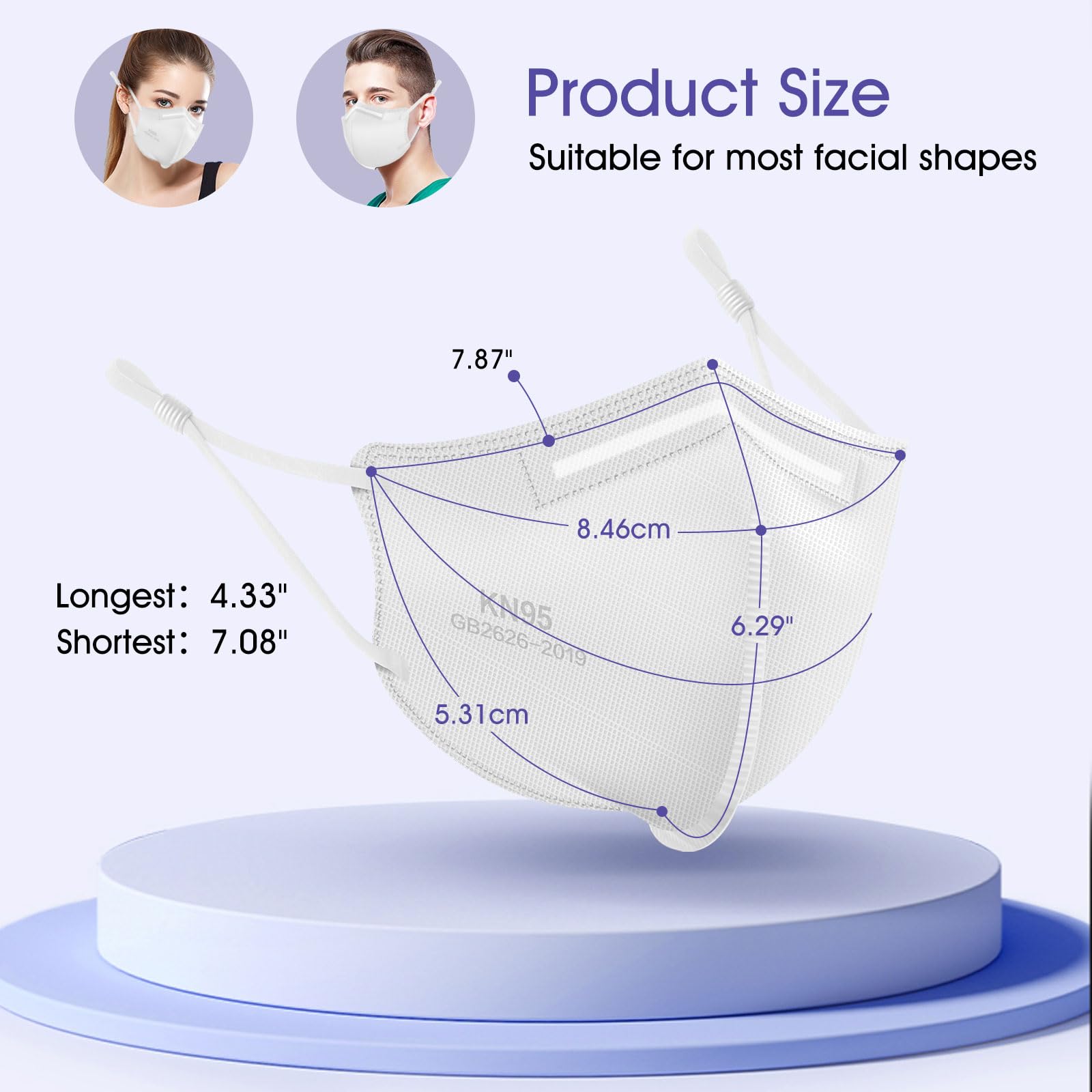 KN95 Adjustable Masks 30 Pack, Individually Wrapped Disposable ...