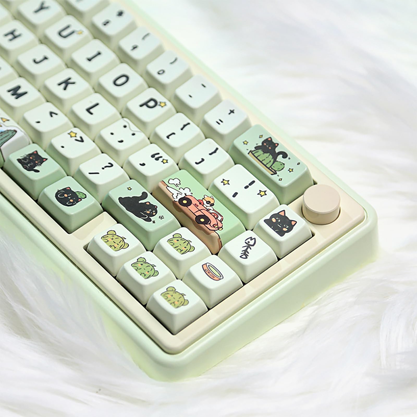 Mua JOLINTAL PBT Keycaps MDA Profile 138 Keys Keycaps Cute Green Theme ...