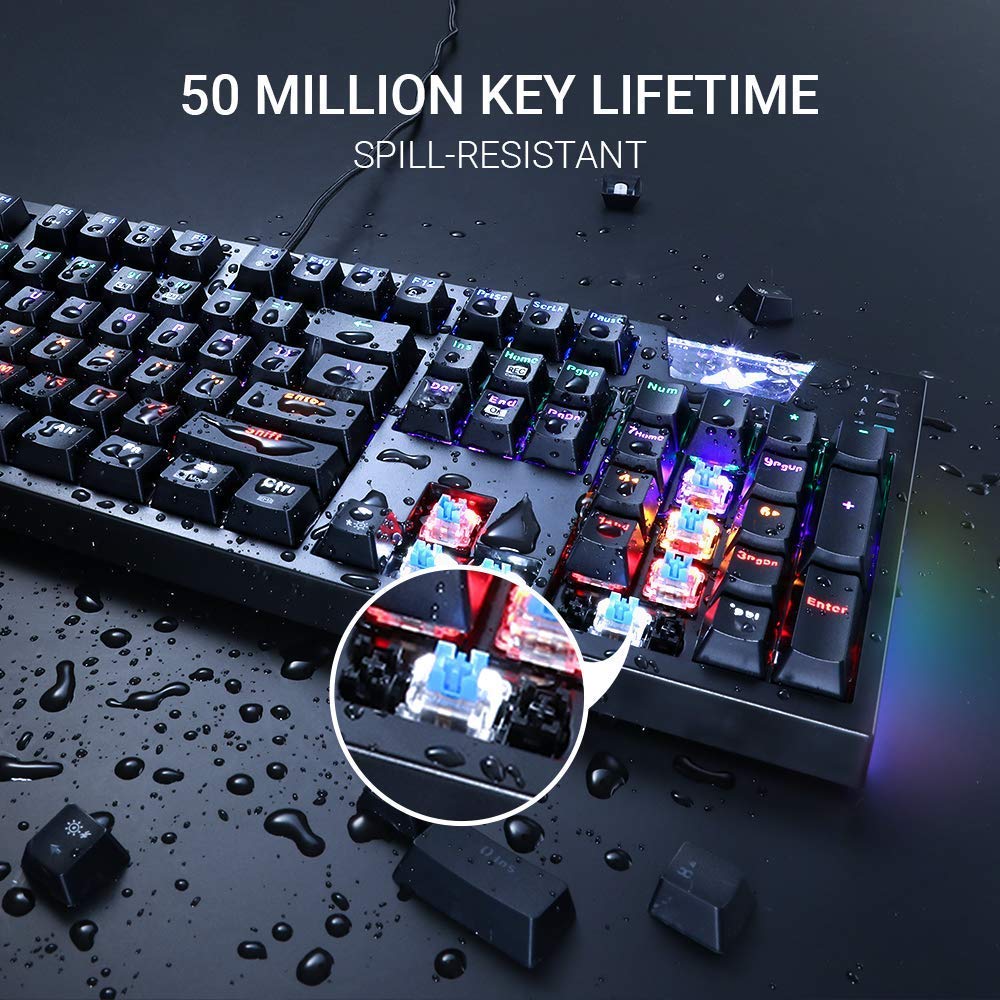 Mua Gaming Mechanical Keyboard K660, RGB Side LED and Backlit Keyboard USB Wired Computer ...