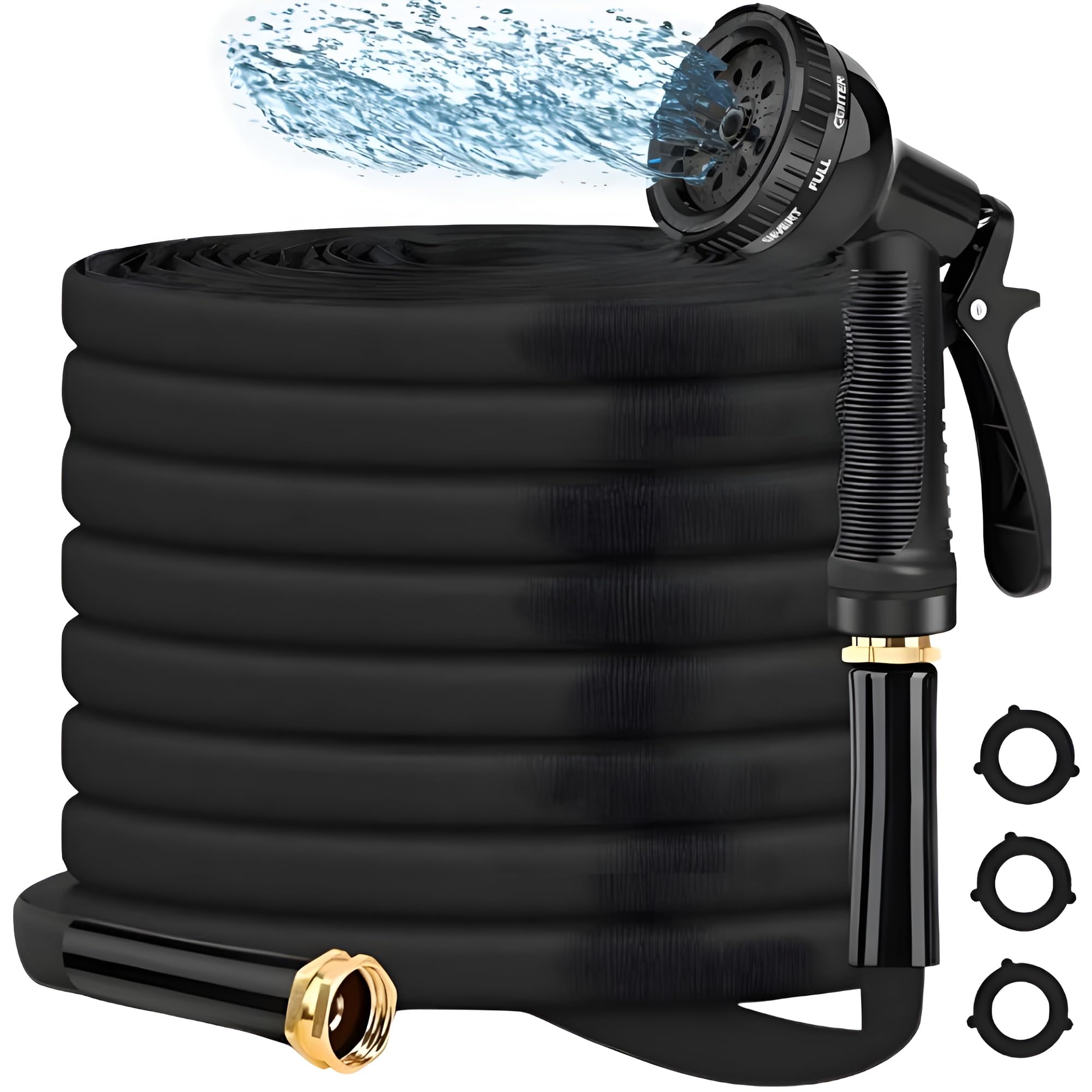 MogaPlus 2025 Upgraded 50 FT Non-Expanding Garden Hose, Wear Resistant ...