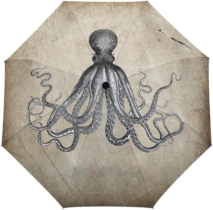 Amazon.com: Octopus Umbrella Windproof Double Vented Travel Umbrella ...