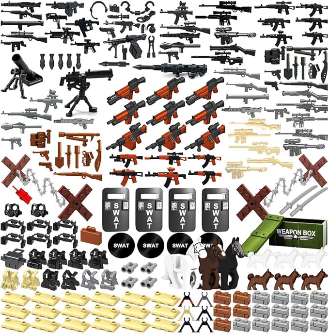 Amazon.com: Nicolababe Weapon Pack 200 PCS Accessories Military Weapon ...