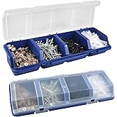 Amazon.com: Screw Organizer Storage Bins, 2 Pack Stackable Bins with ...