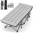 Amazon.com: Suteck Camping Cot, 32In XXL Folding Camping Cot Heavy Duty Sleeping Bed for Adults ...