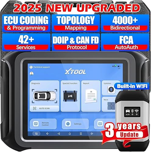 XTOOL D9S Pro Automotive Diagnostic Tool: Wireless Bidirectional OBD2 ...