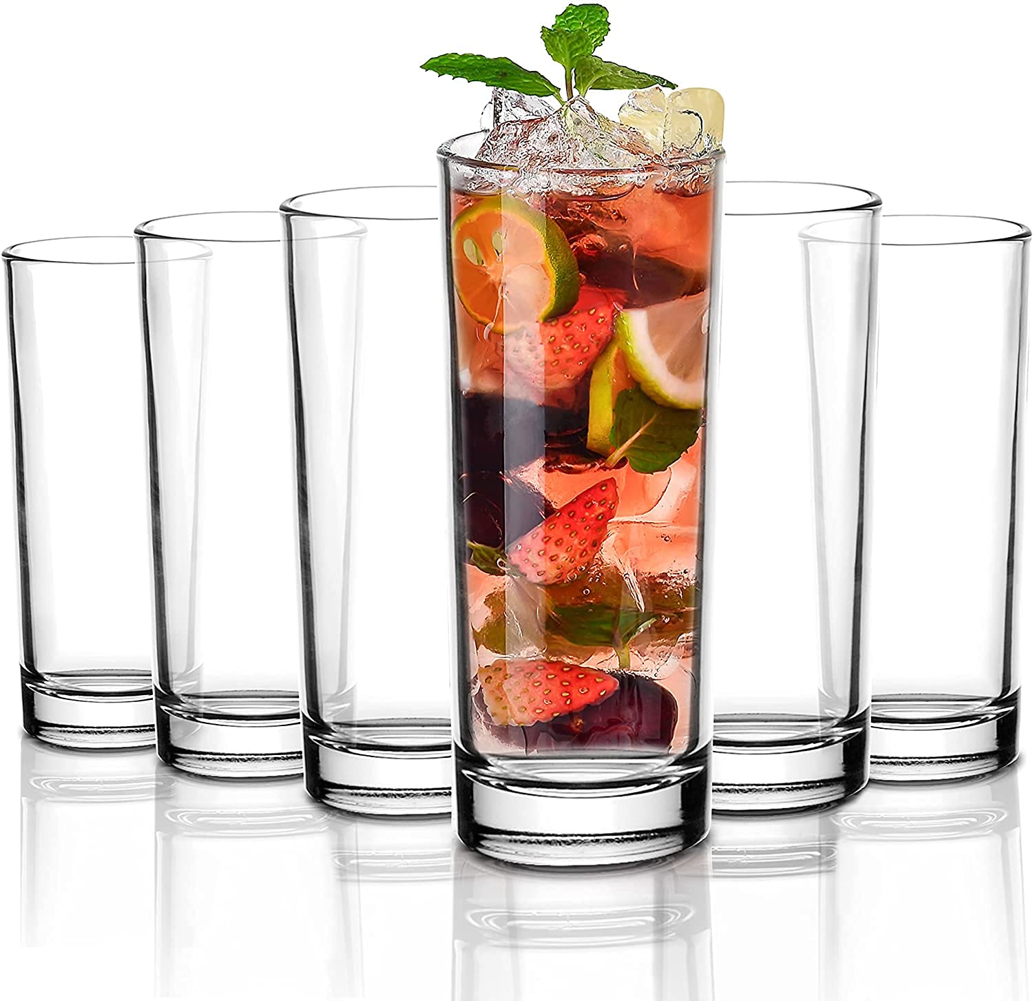 Buy MULTIZONE Highball Glasses - Drinking Glasses for Water, Juice ...