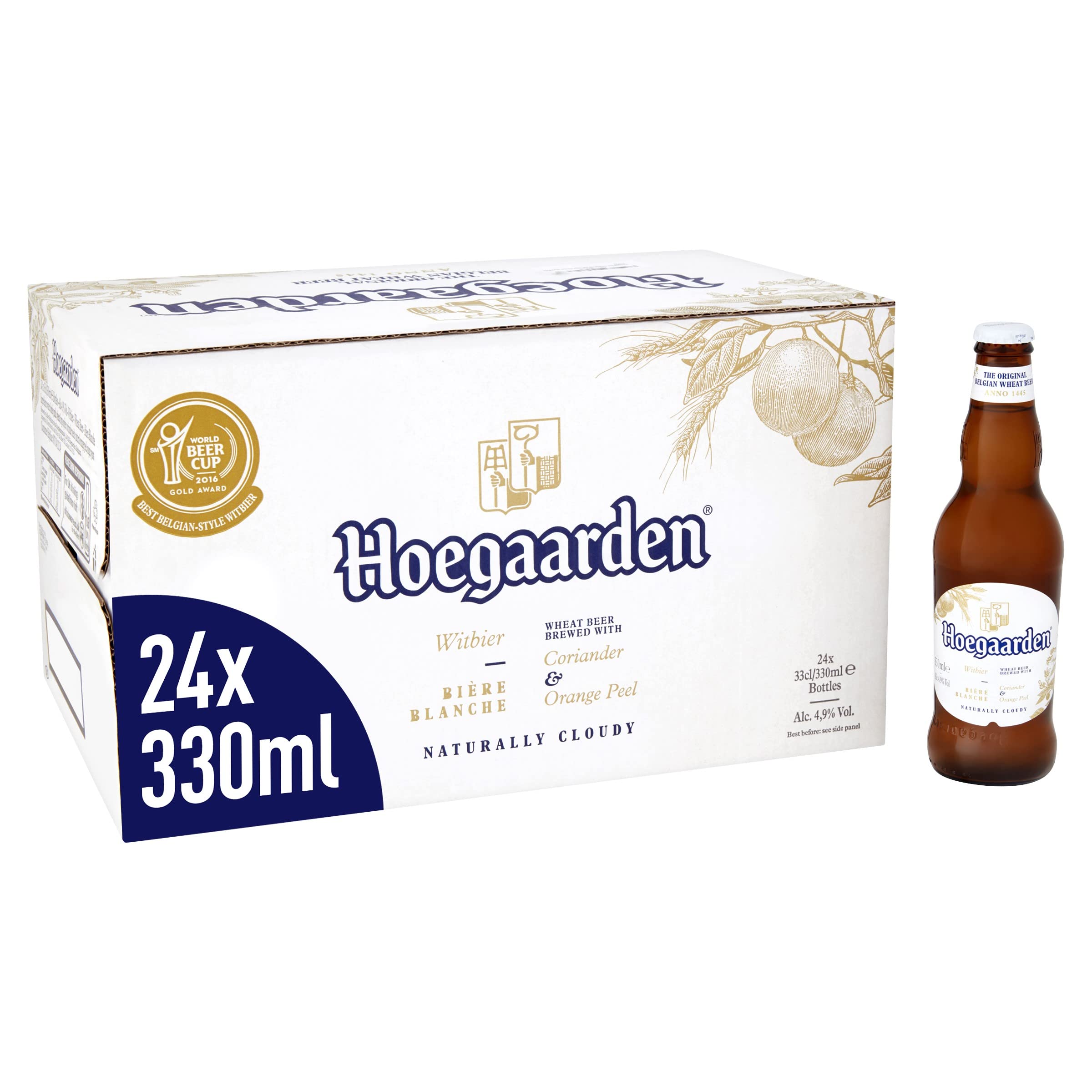 Mua Hoegaarden Belgian Wheat Beer Bottle, 24 x 330 ml trên Amazon Anh ...